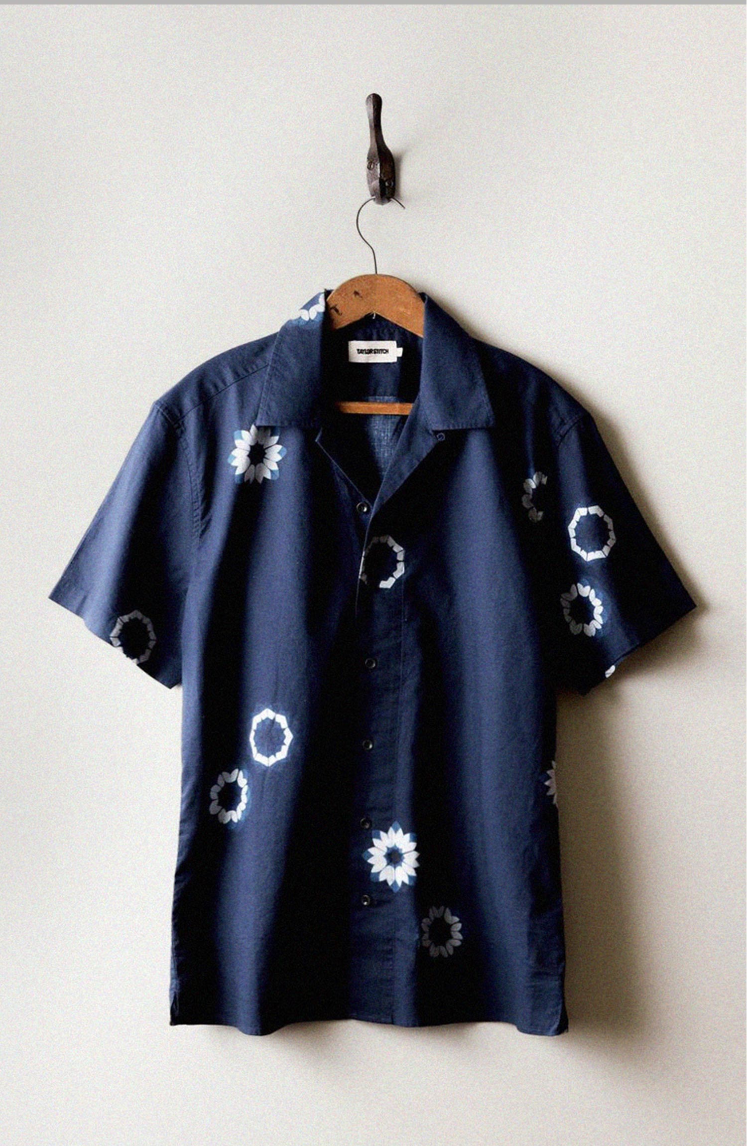 The Davis Shirt in Dark Navy Geo | Taylor Stitch - Classic Men’s Clothing