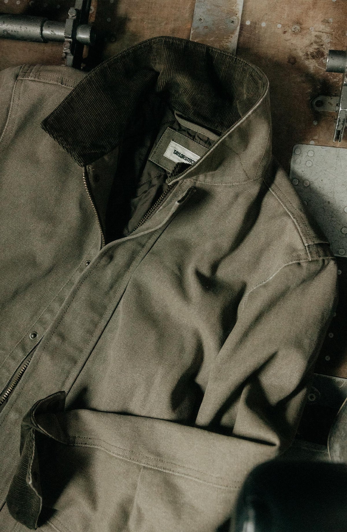 The Workhorse Jacket in Stone Chipped Canvas | Taylor Stitch