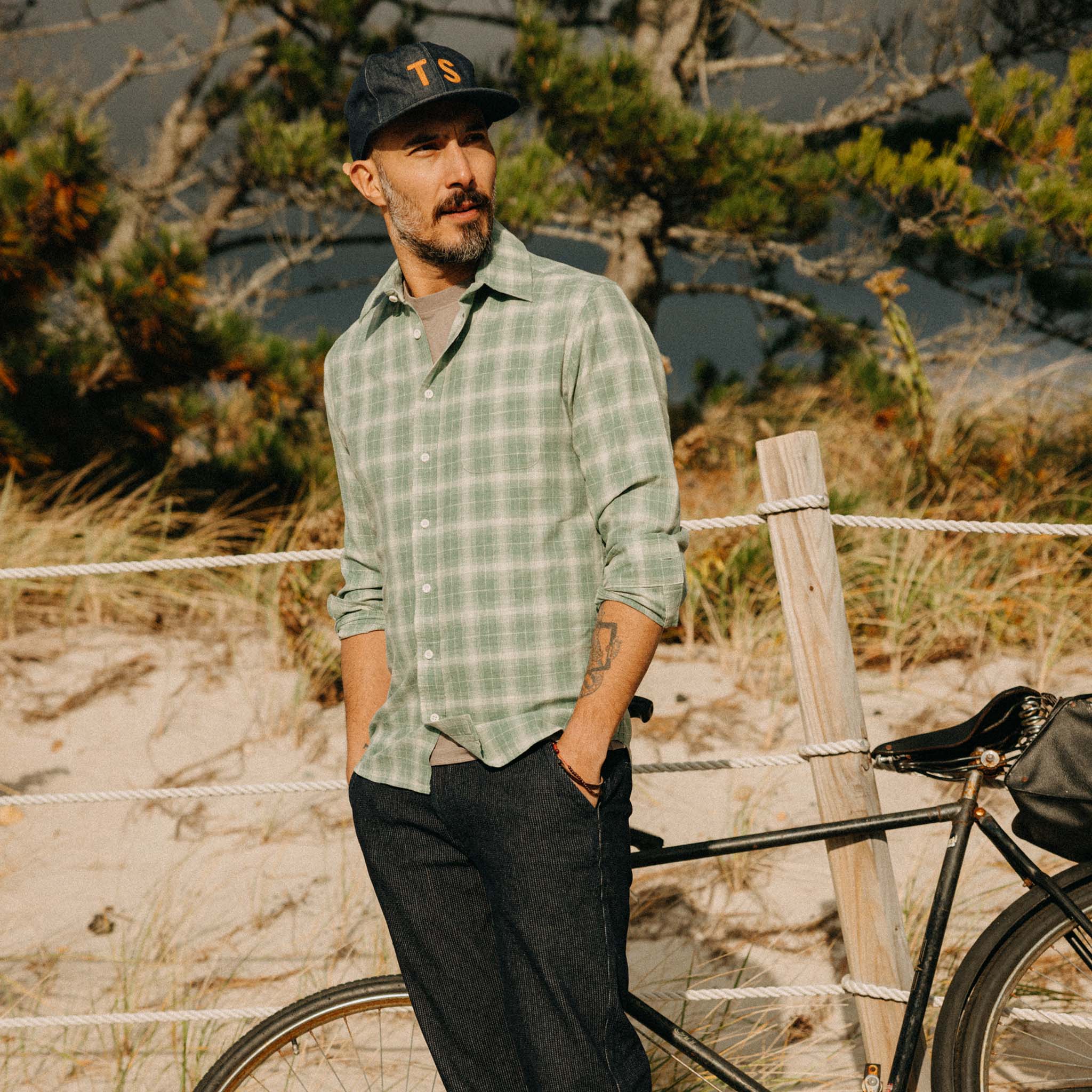 The California Shirt in Sea Moss Plaid | Taylor Stitch
