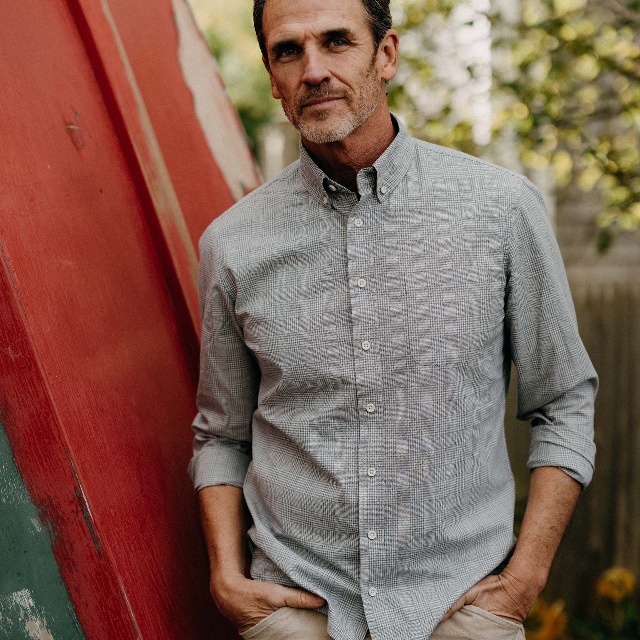 The Jack Button Down Shirt in Ash Twist Plaid | Taylor Stitch