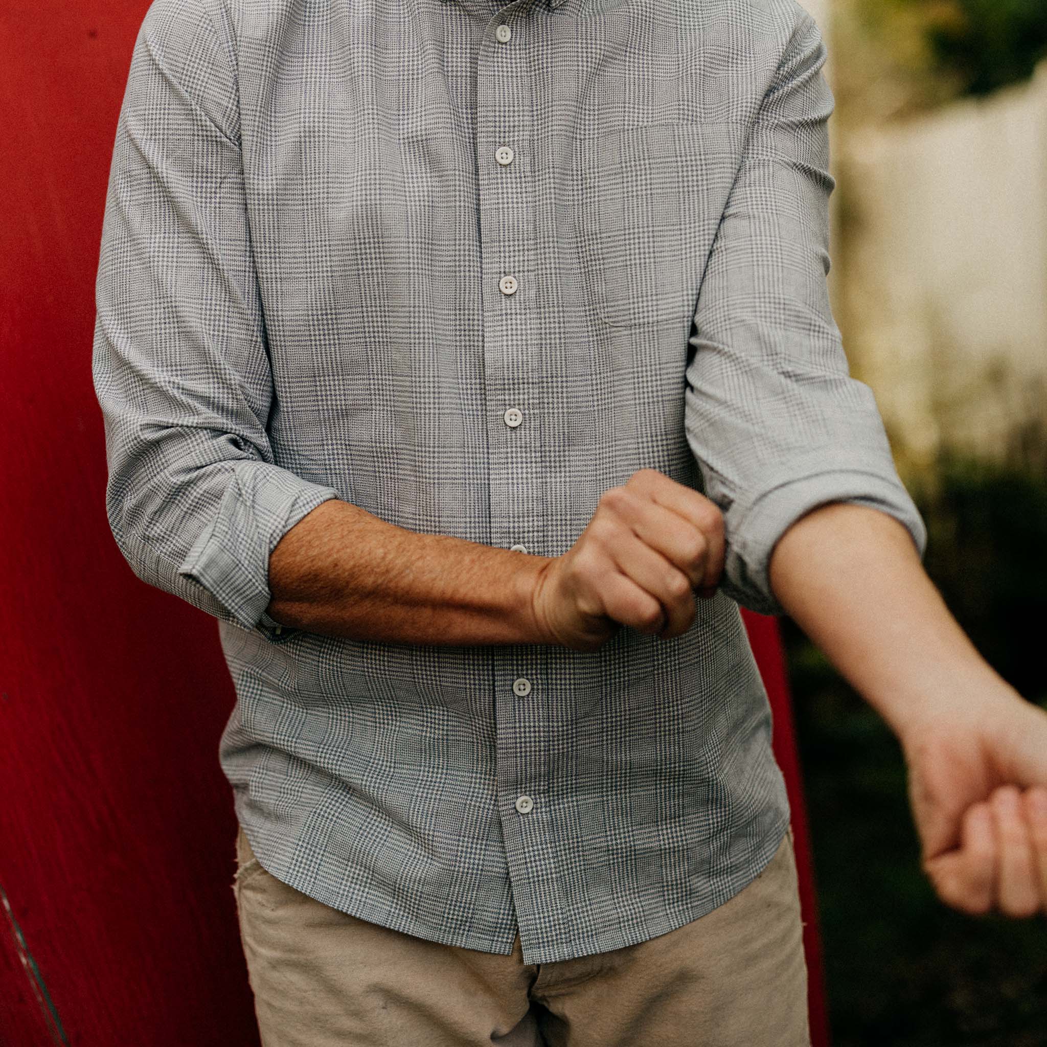 The Jack Button Down Shirt in Ash Twist Plaid | Taylor Stitch