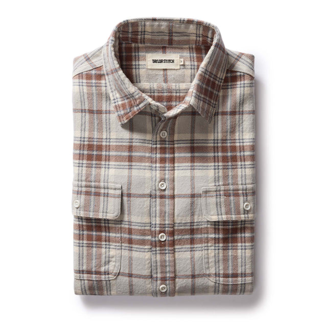 The Ledge Flannel Shirt in Redwood Plaid | Taylor Stitch