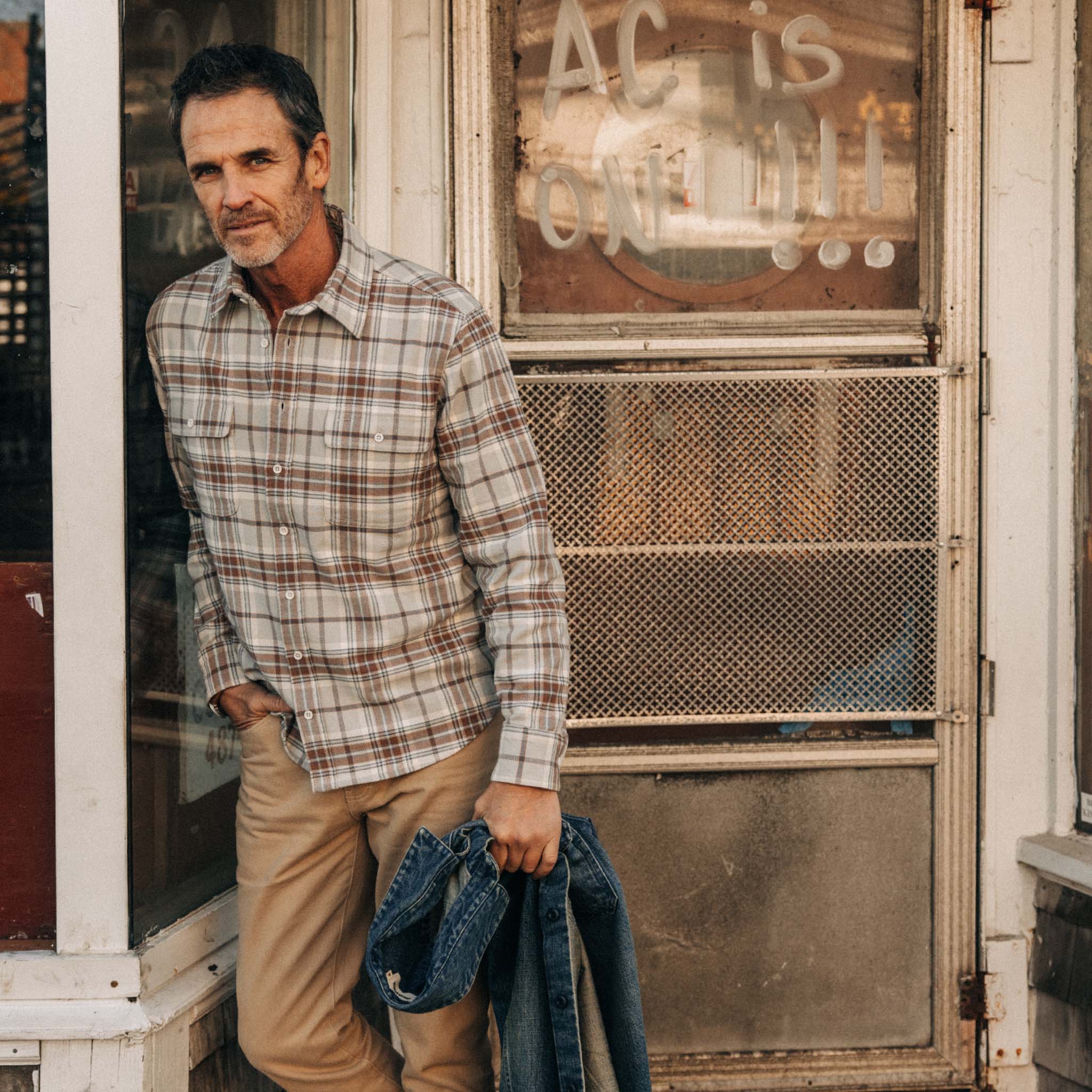 The Ledge Flannel Shirt in Redwood Plaid | Taylor Stitch