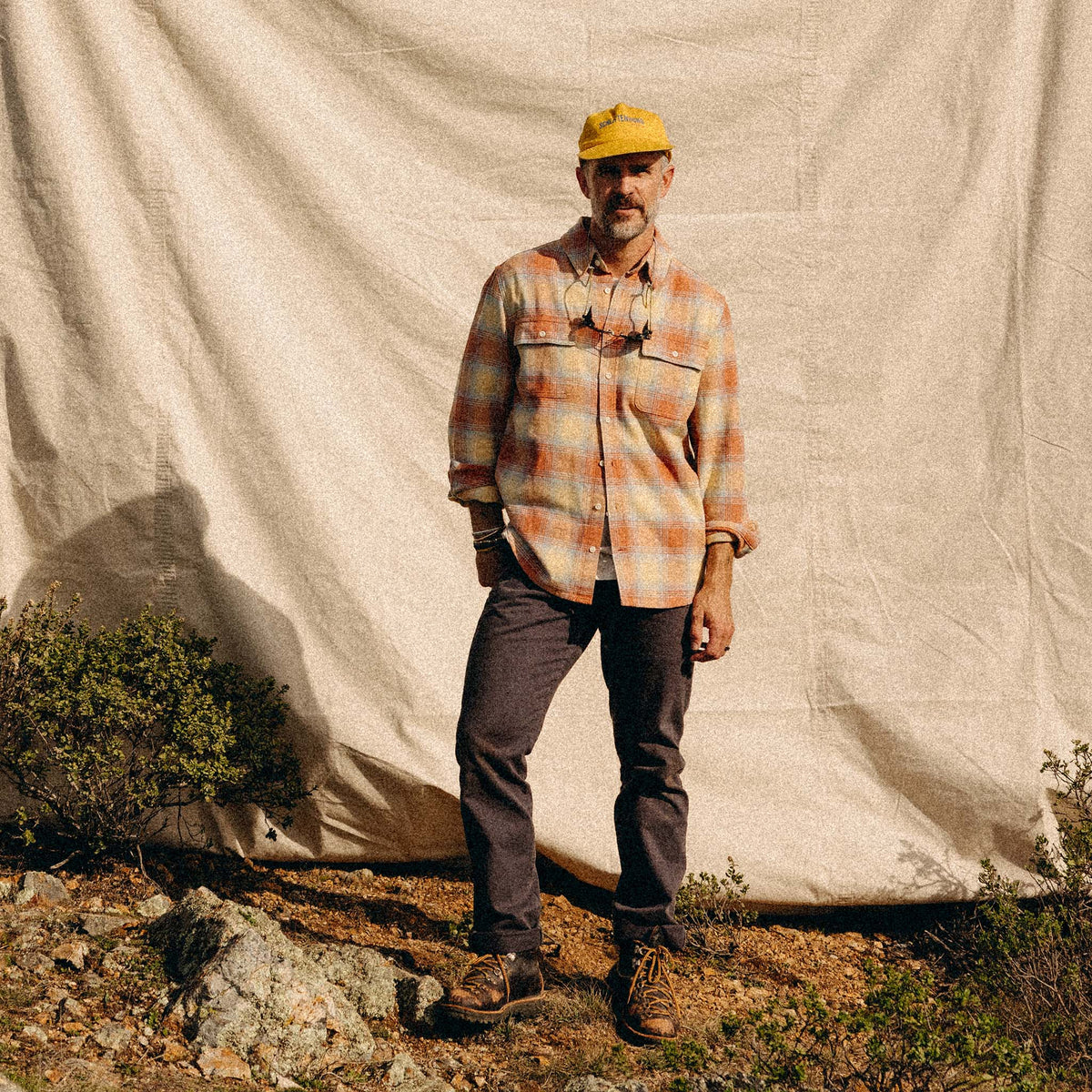The Ledge Shirt in Sunrise Plaid - TS x Marmot | Taylor Stitch