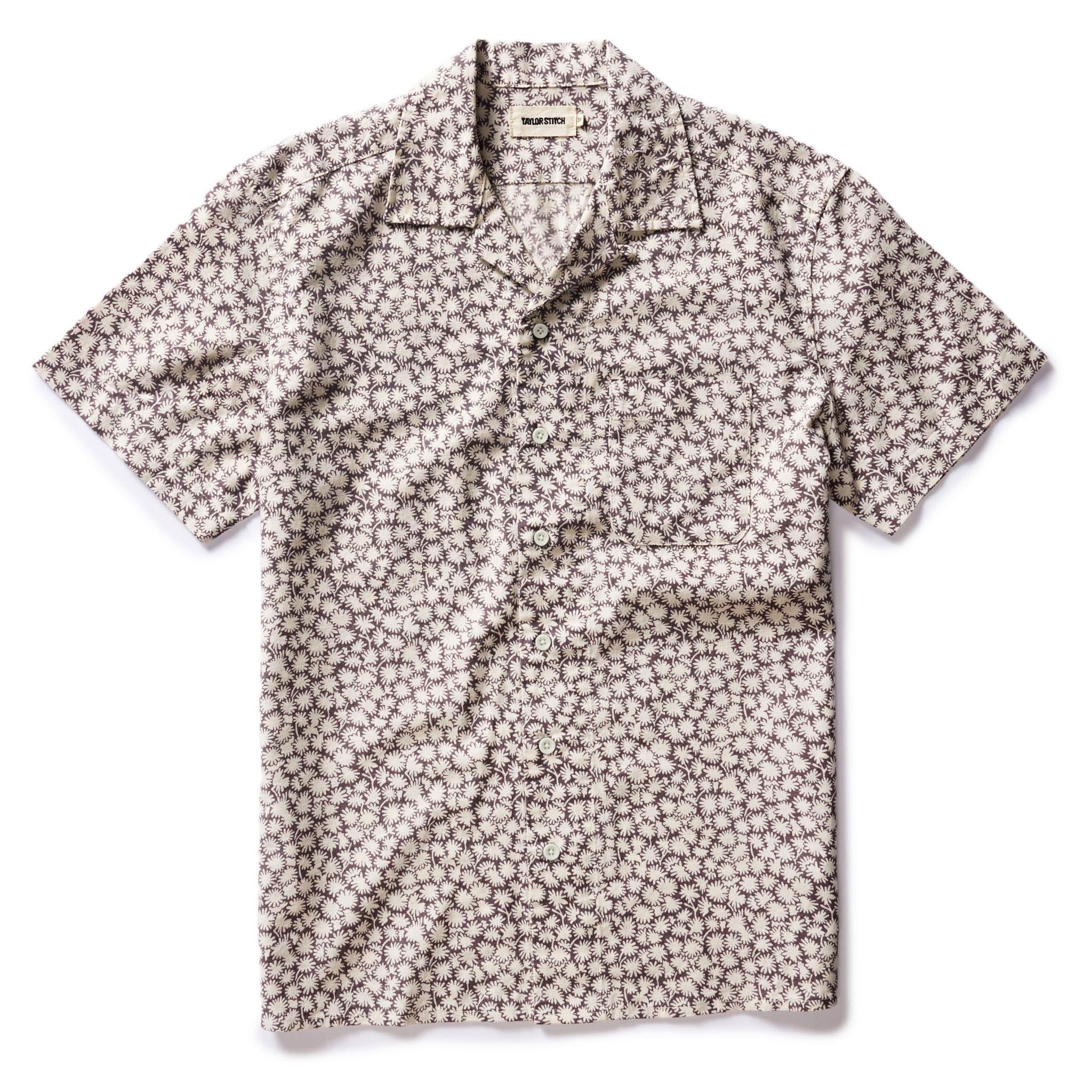 The Short Sleeve Hawthorne Camp Shirt in Fig Floral | Taylor Stitch