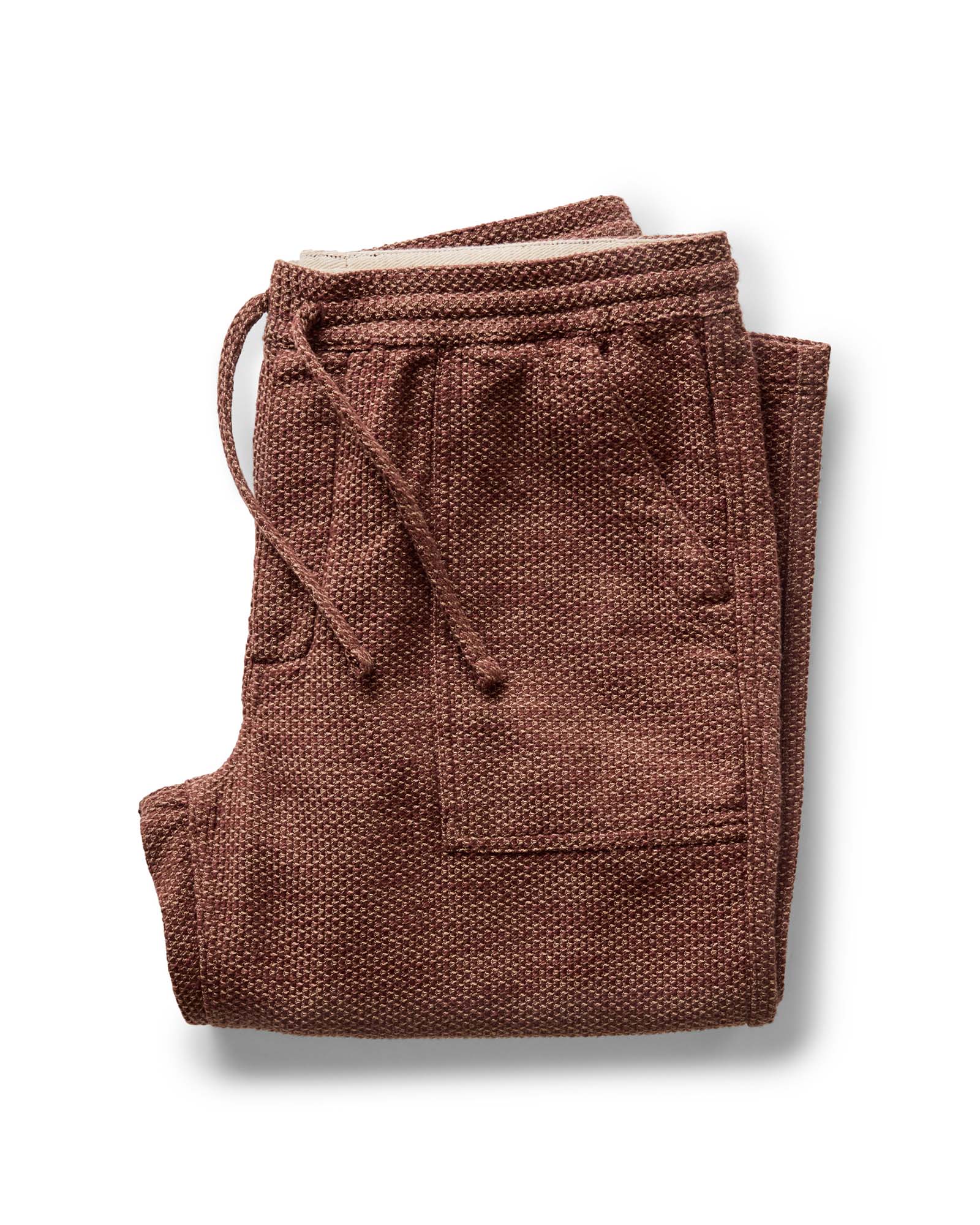 The Breakwater Pant in Black Cherry Sashiko | Taylor Stitch