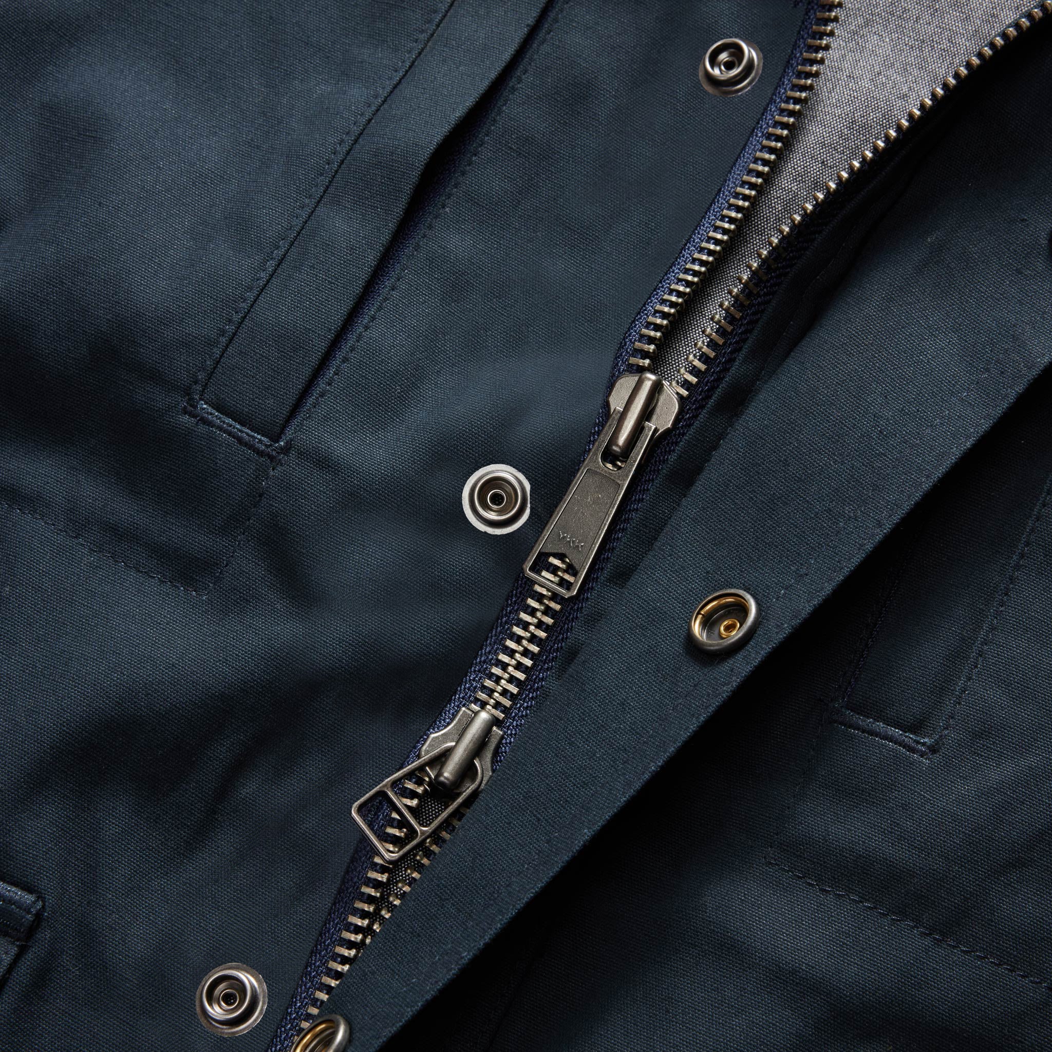 The Pathfinder Jacket in Dark Navy Dry Wax | Taylor Stitch