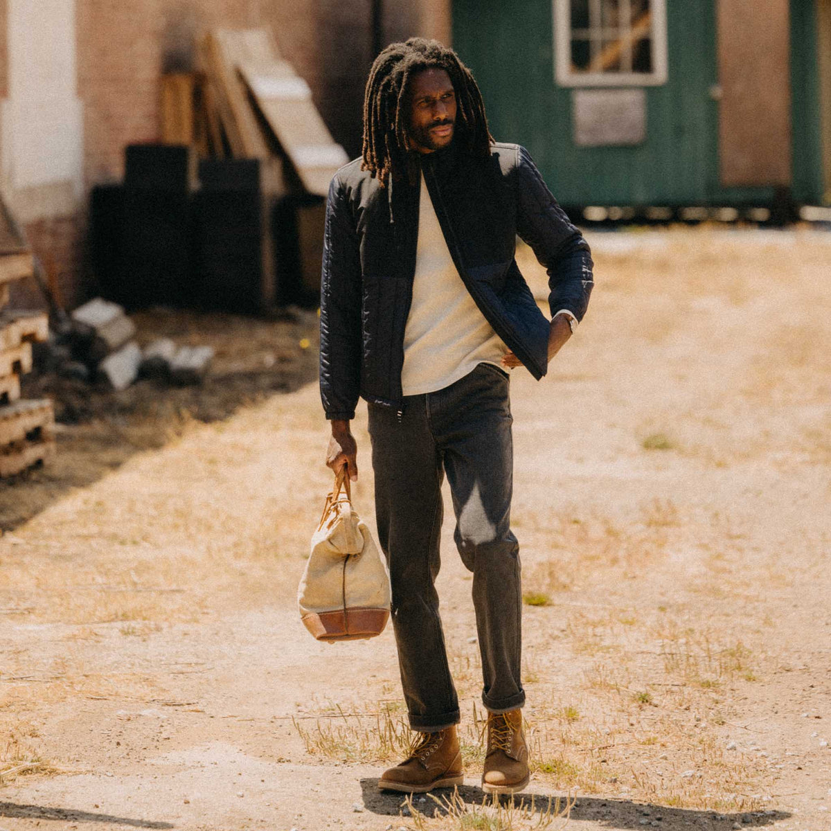 The Ember Jacket in Dark Navy Quilted Nylon | Taylor Stitch