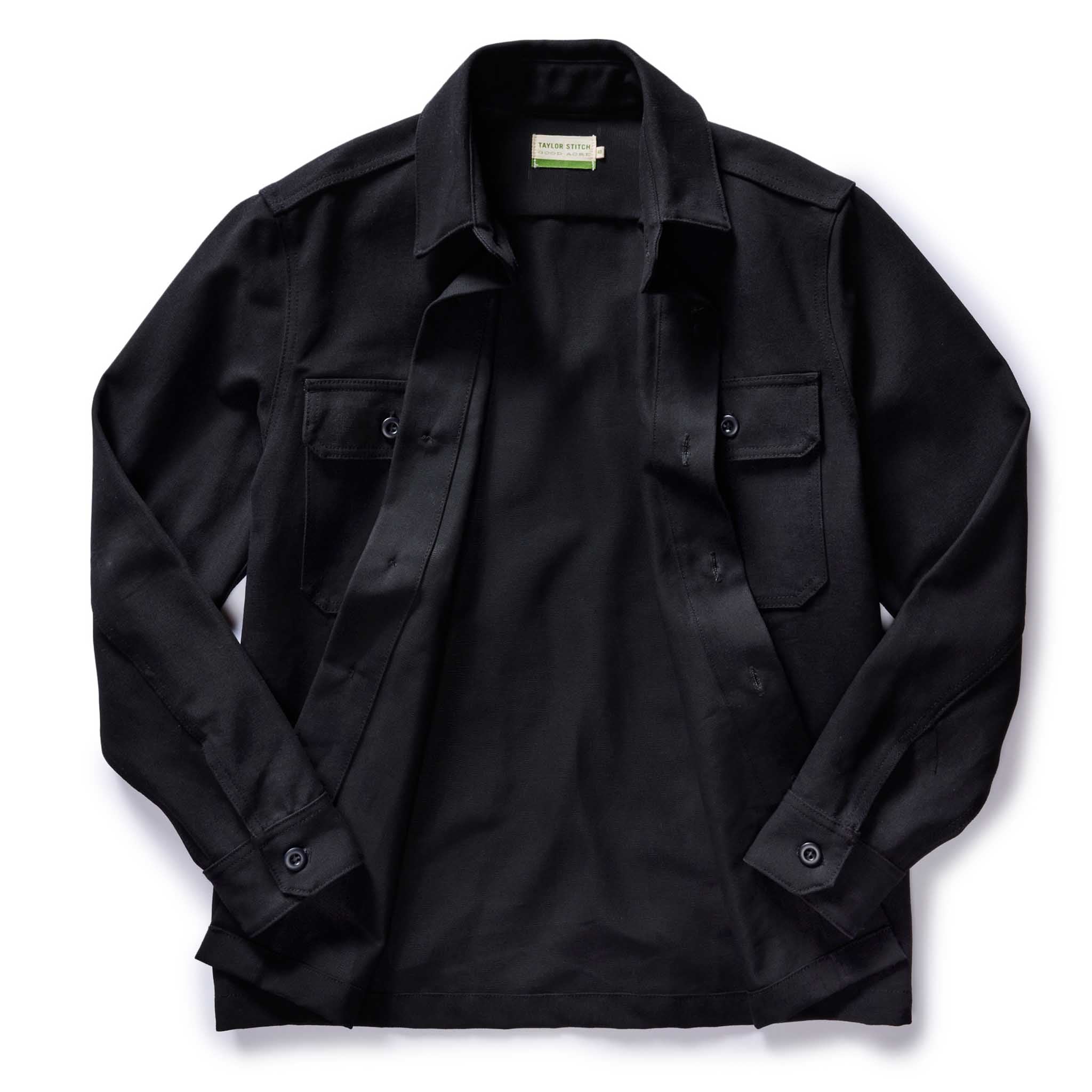 The Good Acre Forge Overshirt in Black Canvas | Taylor Stitch