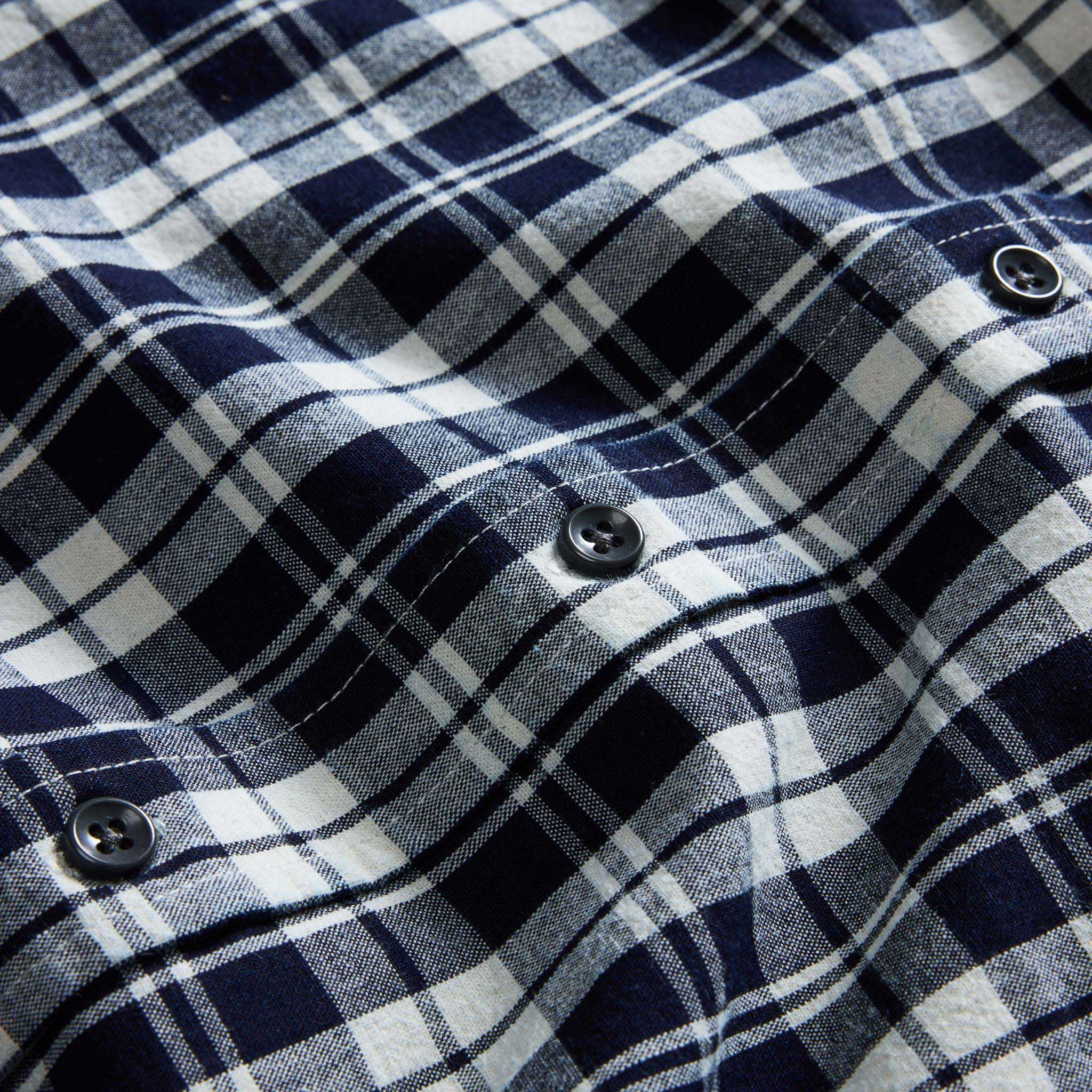 The Jack Button Down Shirt in Rinsed Indigo Plaid | Taylor Stitch