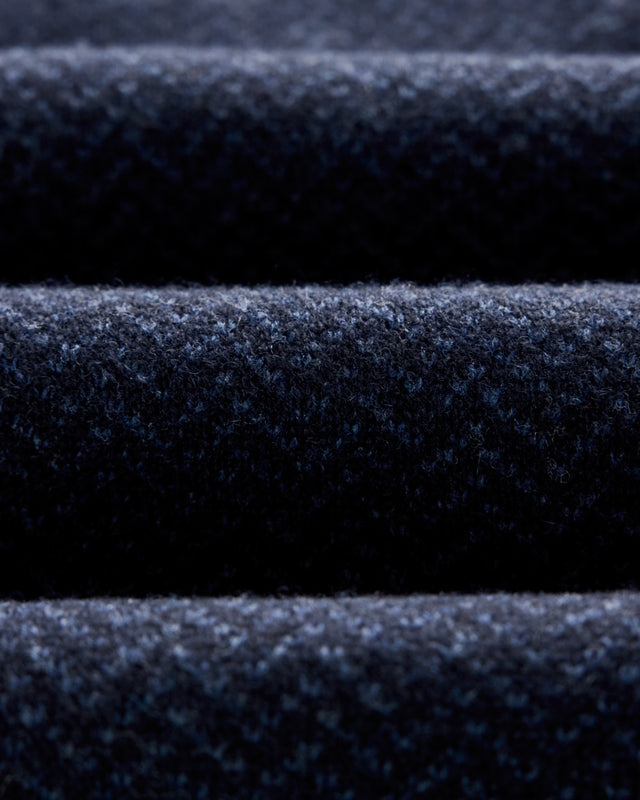 The Eddy Crew in Heather Marine Herringbone | Taylor Stitch