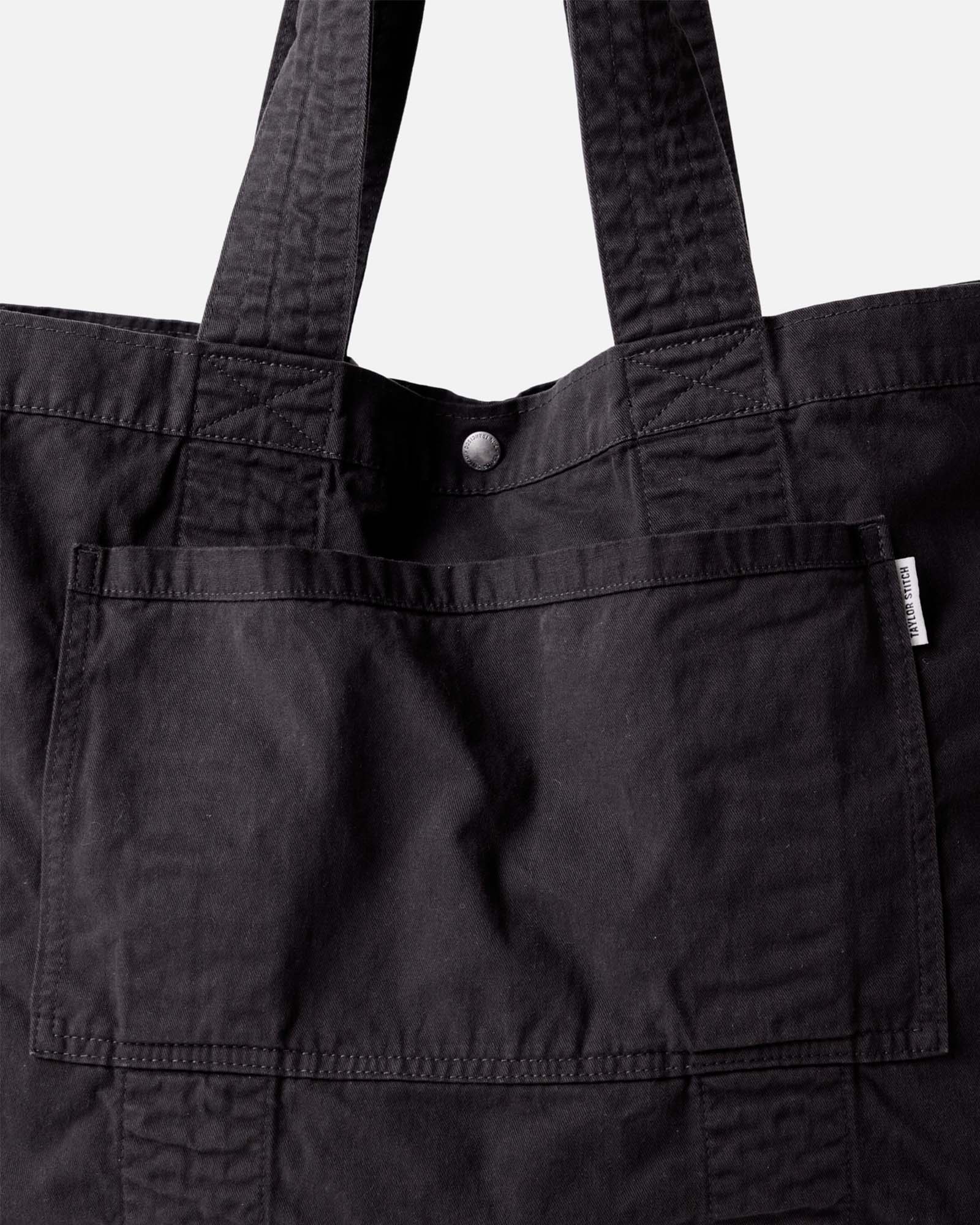 The Foundation Tote in Organic Faded Black | Taylor Stitch