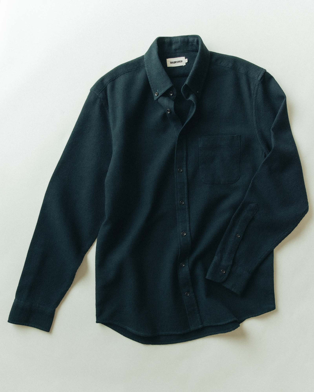 The Jack Mens Button Down Shirt in Forest Waffle | Taylor Stitch
