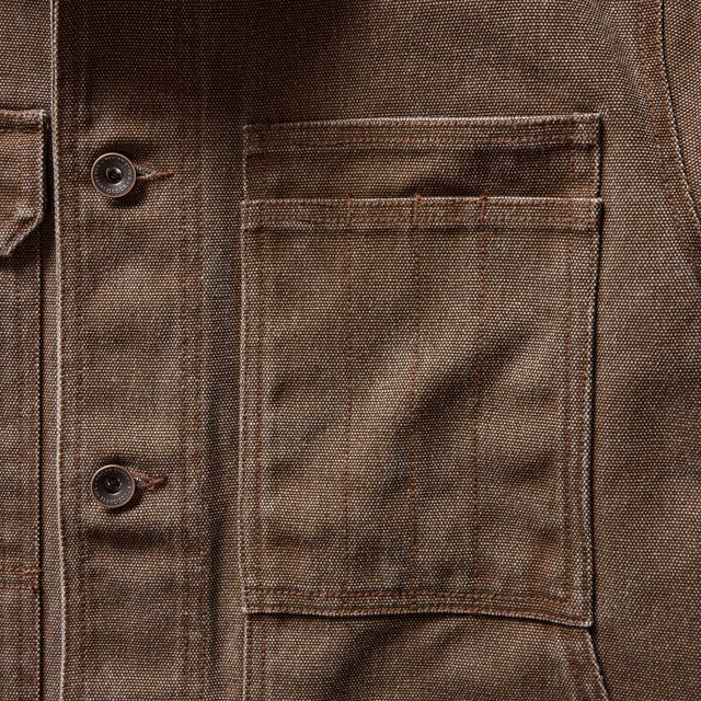 The Longshore Jacket in Aged Penny Chipped Canvas | Taylor Stitch