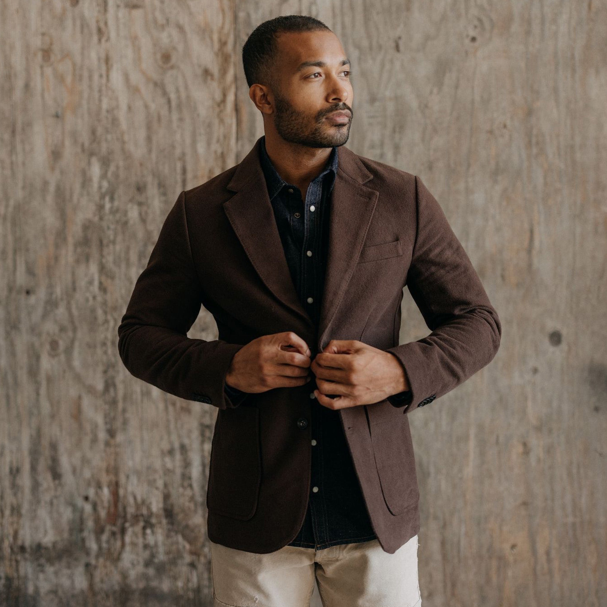 The Sheffield Mens Sportcoat in Dark Chestnut Moleskin | Taylor Stitch