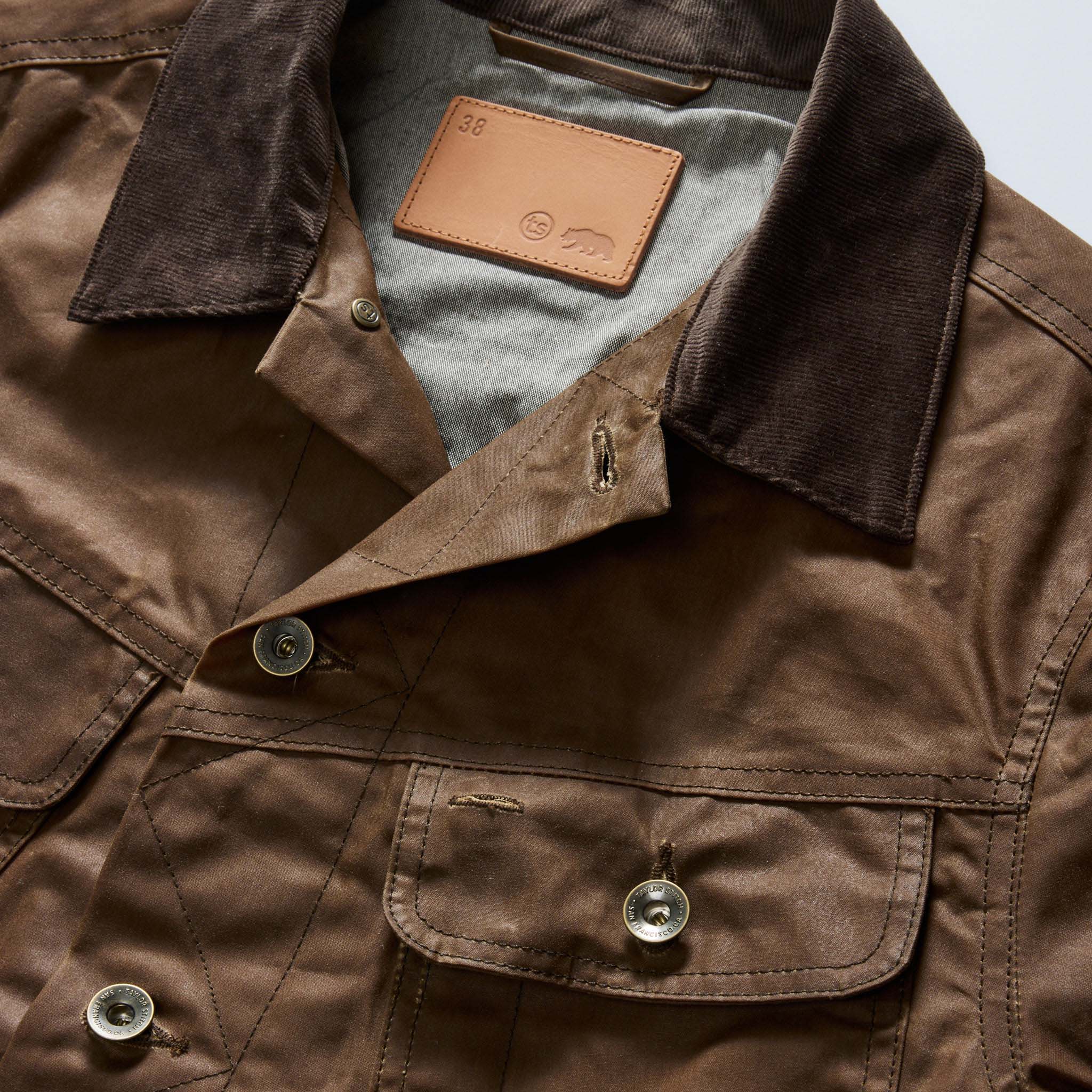 The Long Haul Jacket in Dark Khaki Waxed Canvas | Taylor Stitch