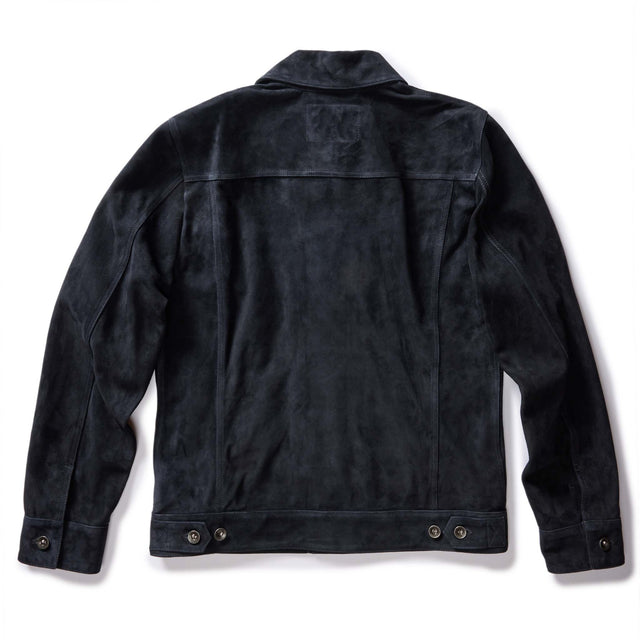 The Ryder Trucker Jacket in Dark Navy Suede | Taylor Stitch