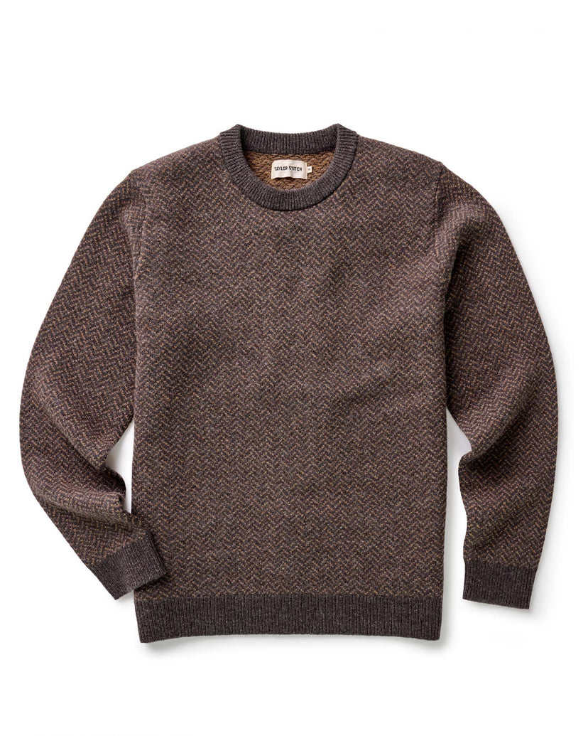 The Eddy Crew in Coffee Herringbone | Taylor Stitch