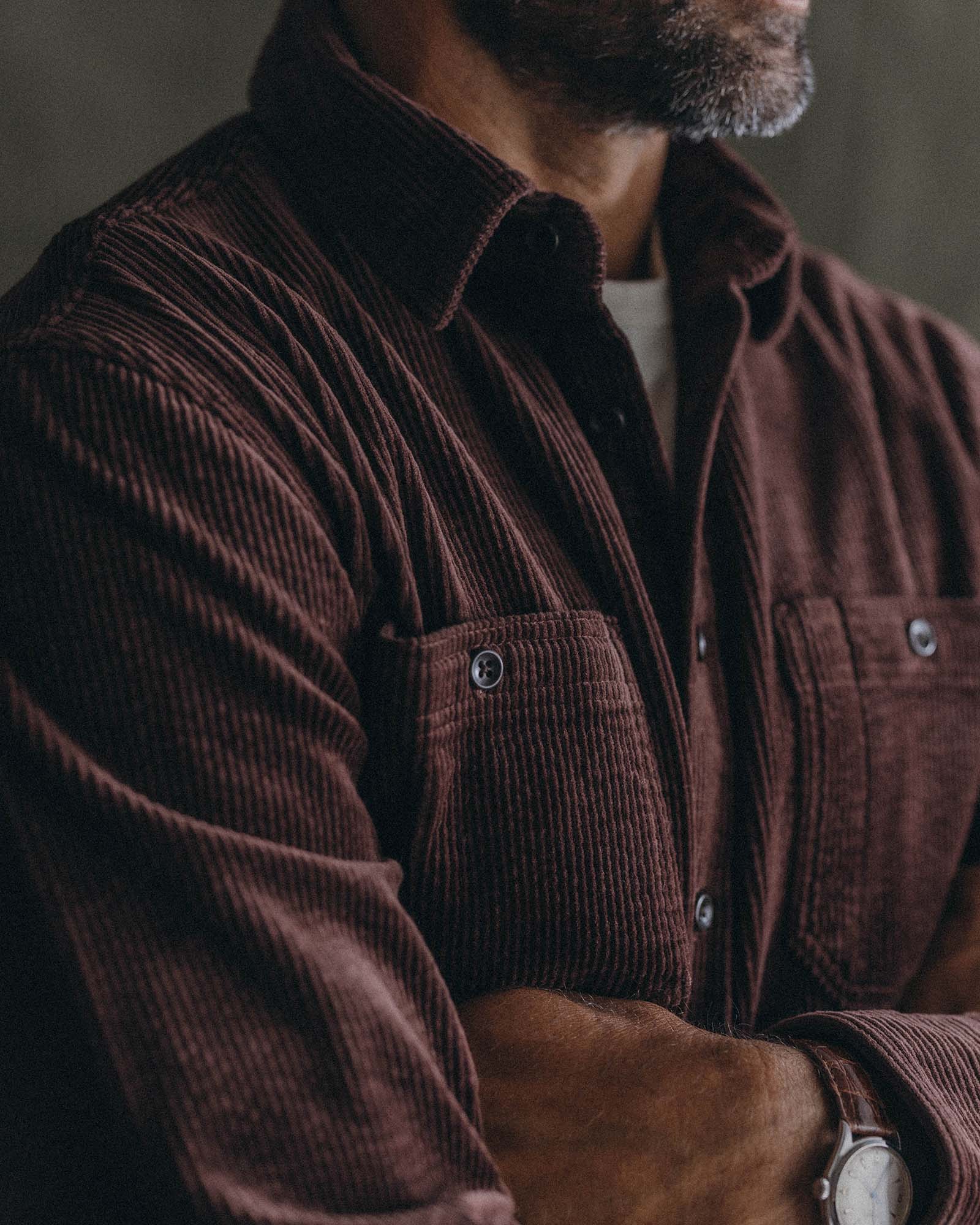 The Utility Shirt in Burgundy Corduroy | Taylor Stitch