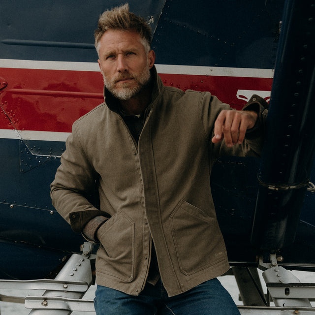 The Workhorse Jacket in Stone Chipped Canvas | Taylor Stitch