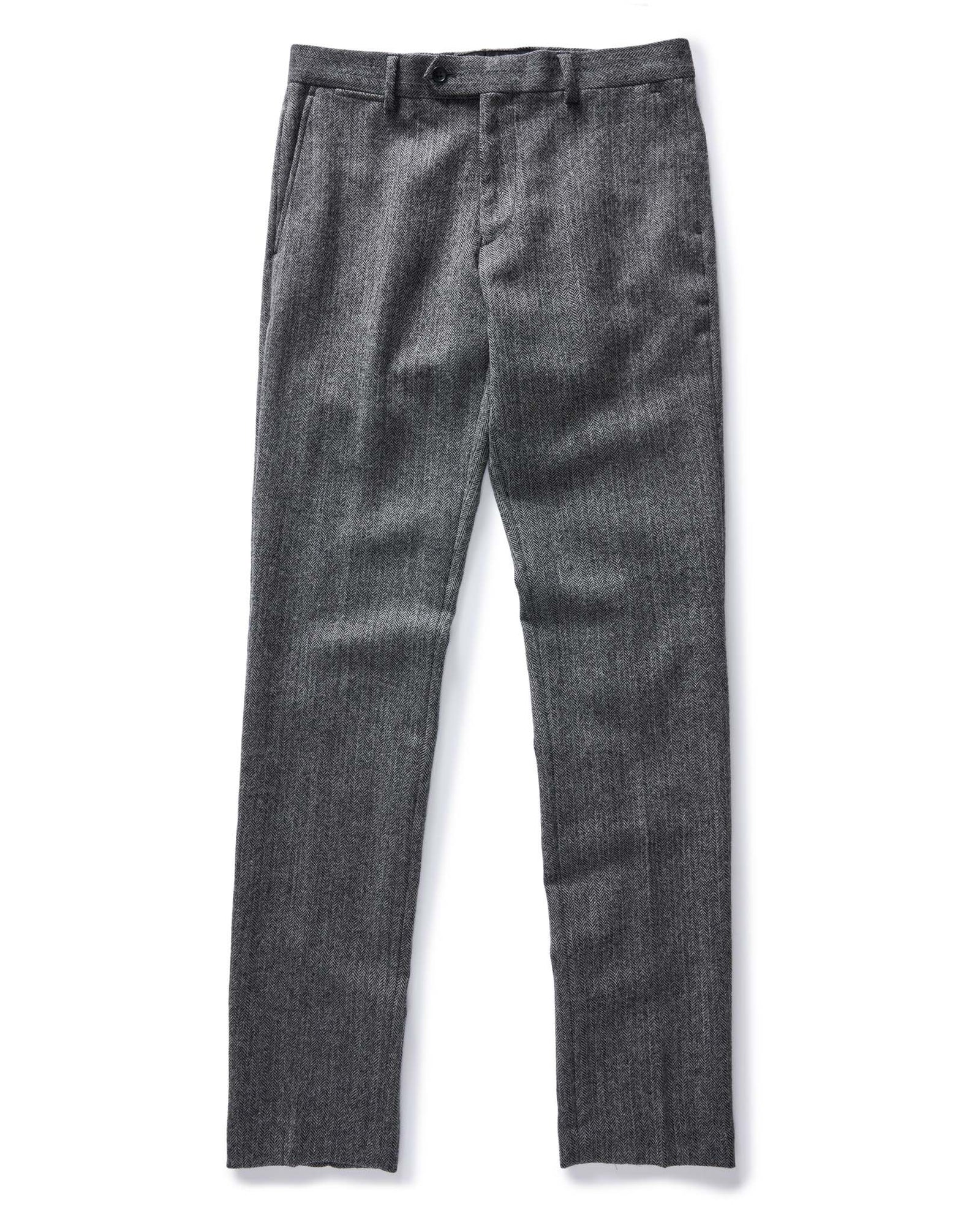 The Stevens Trouser in Slate Herringbone Wool | Taylor Stitch