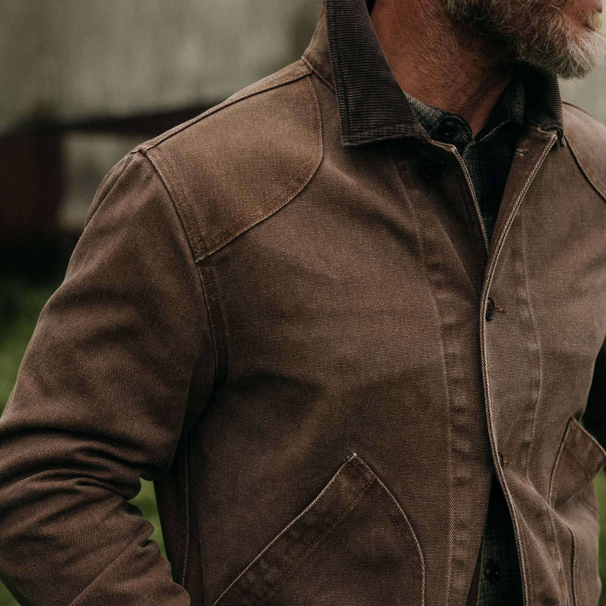 The Upland Jacket in Aged Penny Chipped Canvas | Taylor Stitch