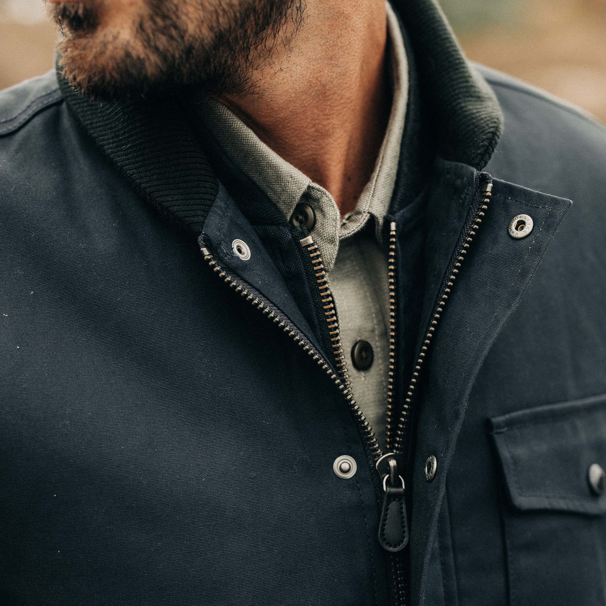 The Deck Jacket in Dark Navy Dry Wax | Taylor Stitch