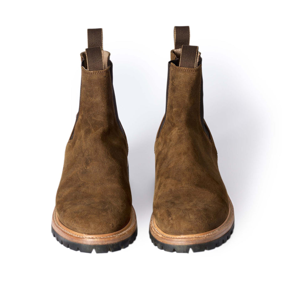 The Ranch Boot in Golden Brown Waxed Suede | Taylor Stitch