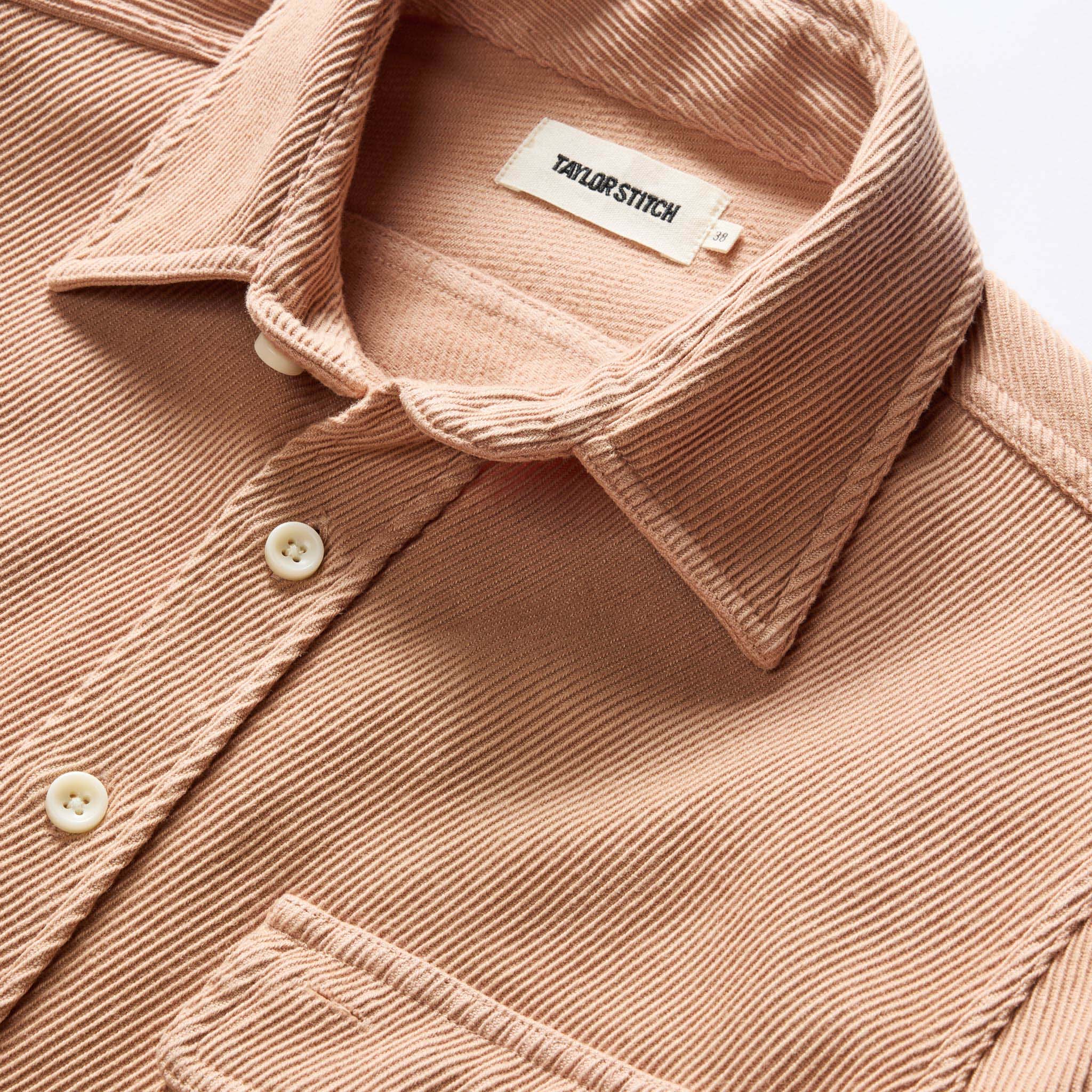 The Ledge Flannel Shirt in Dusty Coral Twill | Taylor Stitch