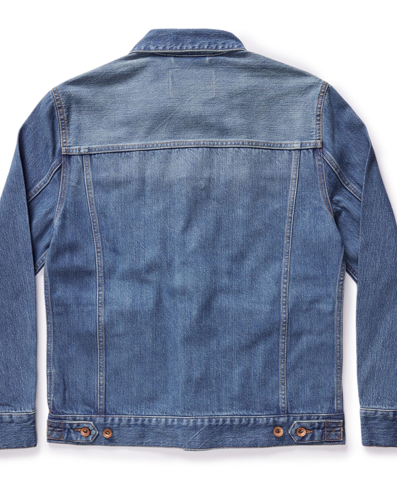 The Ryder Men's Denim Trucker Jacket in Sun Bleached Denim | Taylor Stitch