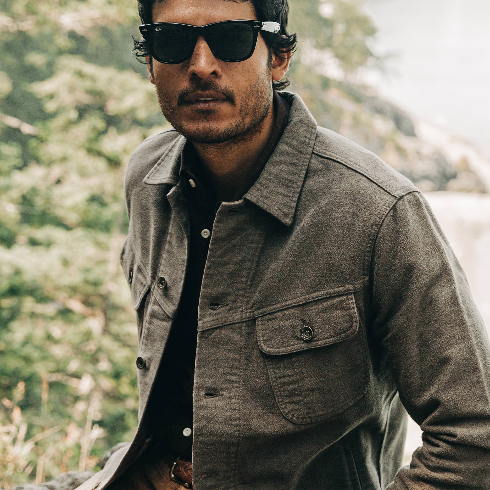 The Long Haul Jacket in Moss Brushed Reverse Sateen | Taylor Stitch