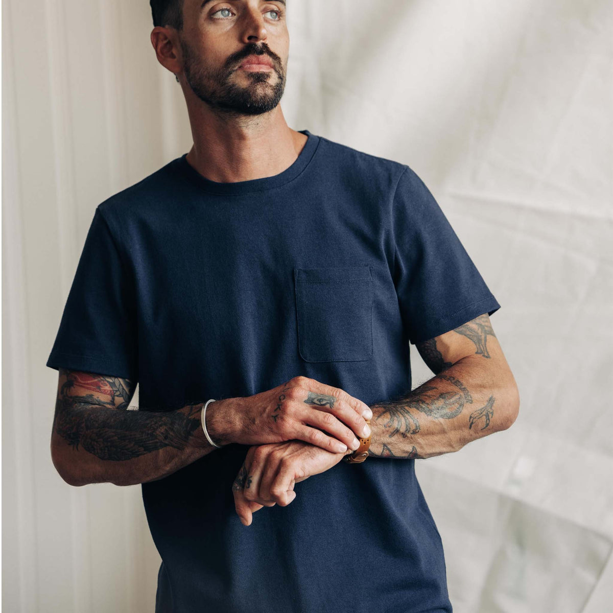 The Heavy Bag Tee in Navy - Men's Heavyweight T-Shirts | Taylor Stitch