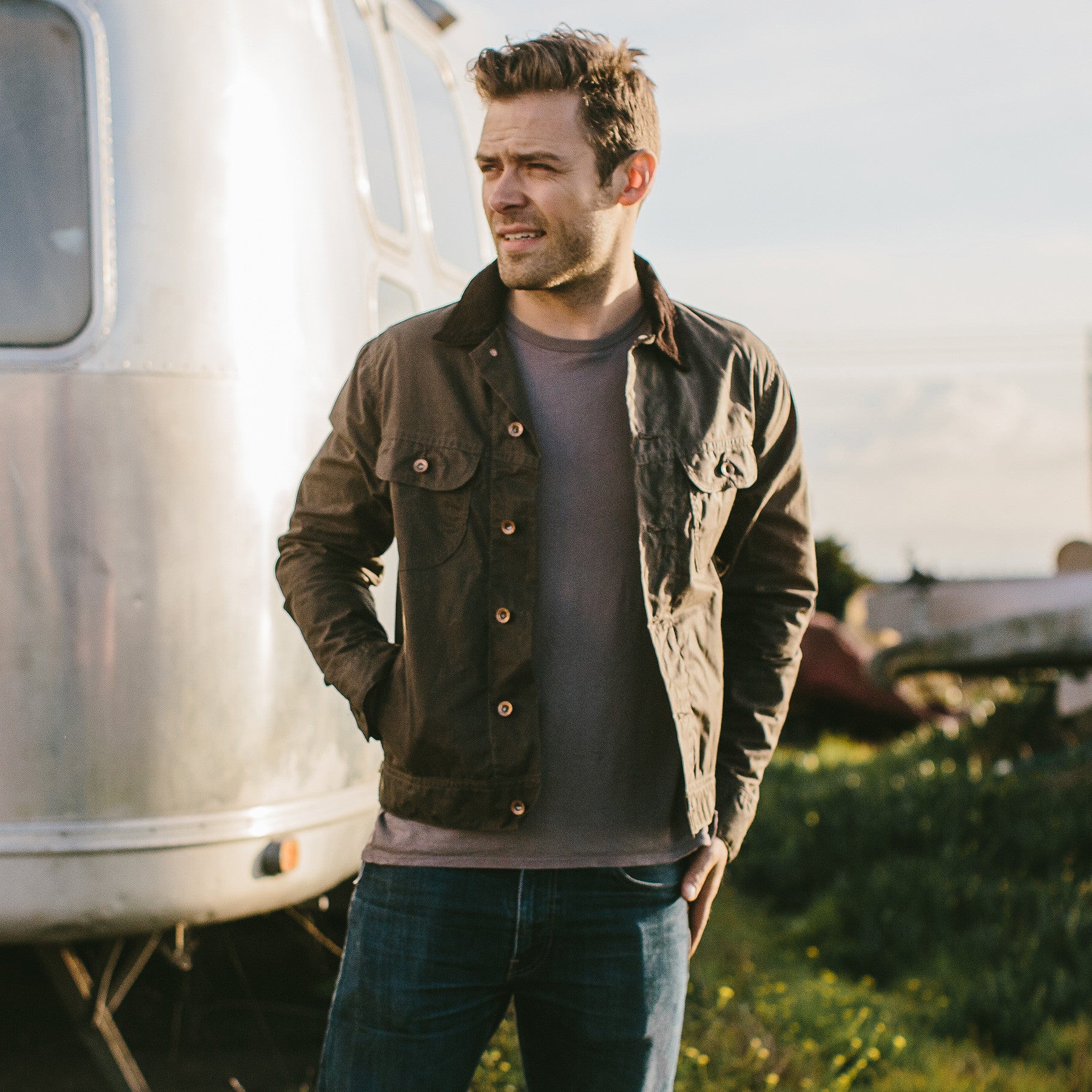 The Long Haul Jacket in Dark Oak Waxed Canvas | Taylor Stitch